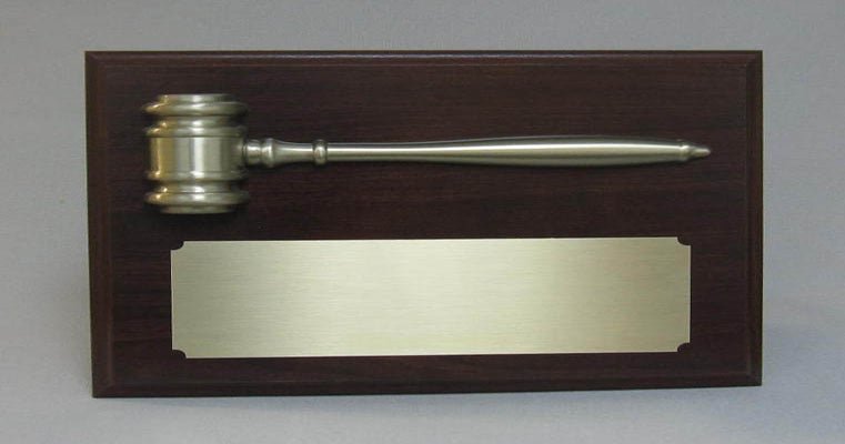 Metal Gavel Plaque | Rainbow Creations